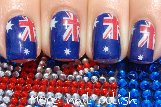 Aussie Nails: Australian Flag nail art ~ More Nail Polish
