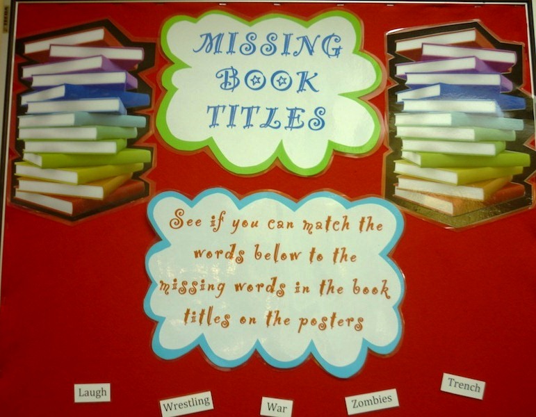 Library Displays: Missing Book Titles