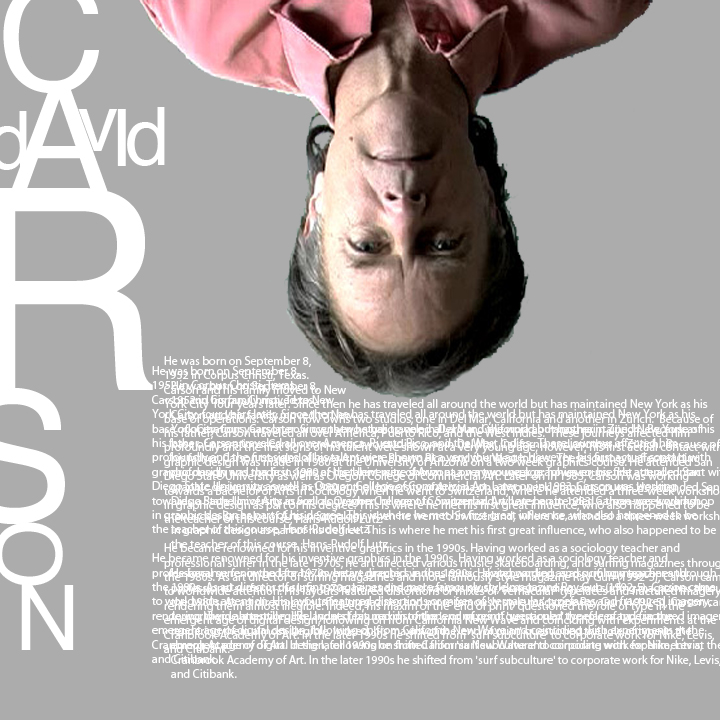 My world: Homage to David Carson