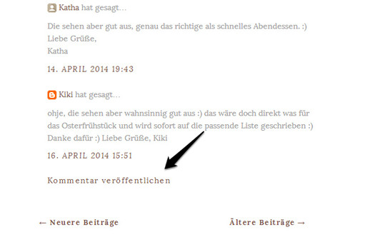 Die Sache mit den Kommentaren ...