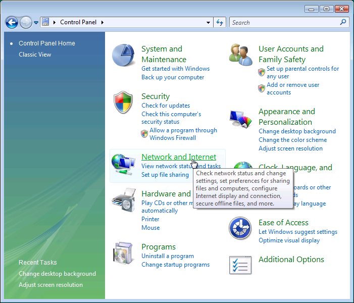 sistemas operativos: panel de control