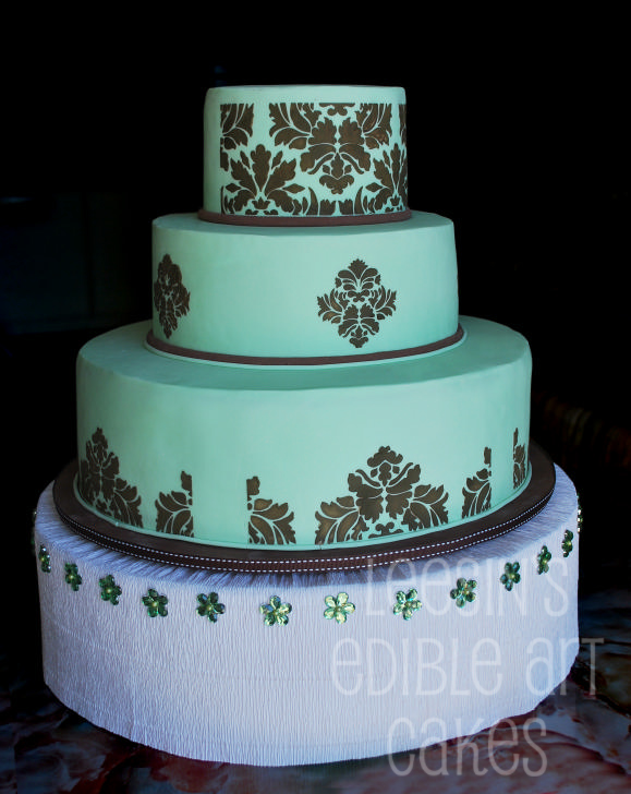 Penang Wedding Cakes by Leesin: Damask Wedding Cake
