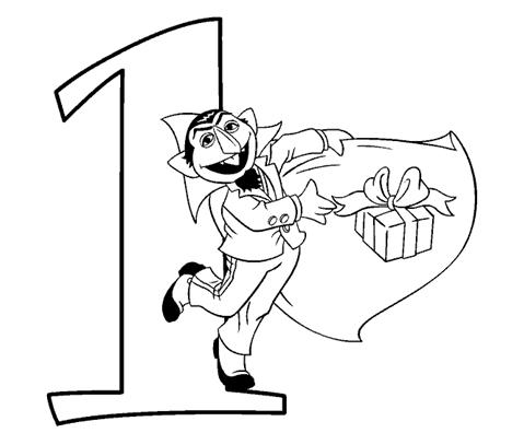 Coloring Pages for Kids: Number One "1" Coloring Pages