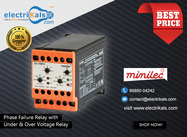 Electrikals: Phase Failure Relay - Minilec D2 VMR 1DIN Rail Mounted ...