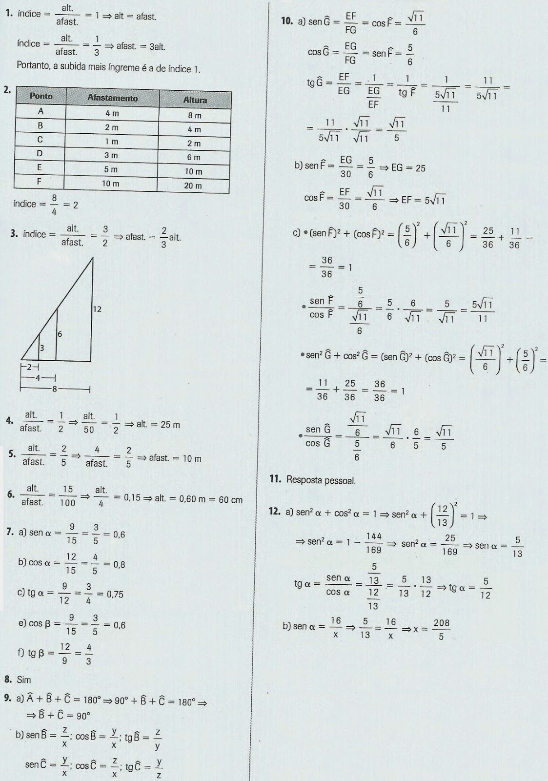 Matemática Com O Proferon Exercícios De Geometria 1 A 12 Gabarito