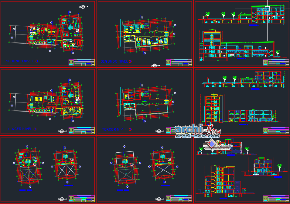 Communication center in AutoCAD Archi-new - Free Dwg file Blocks Cad ...