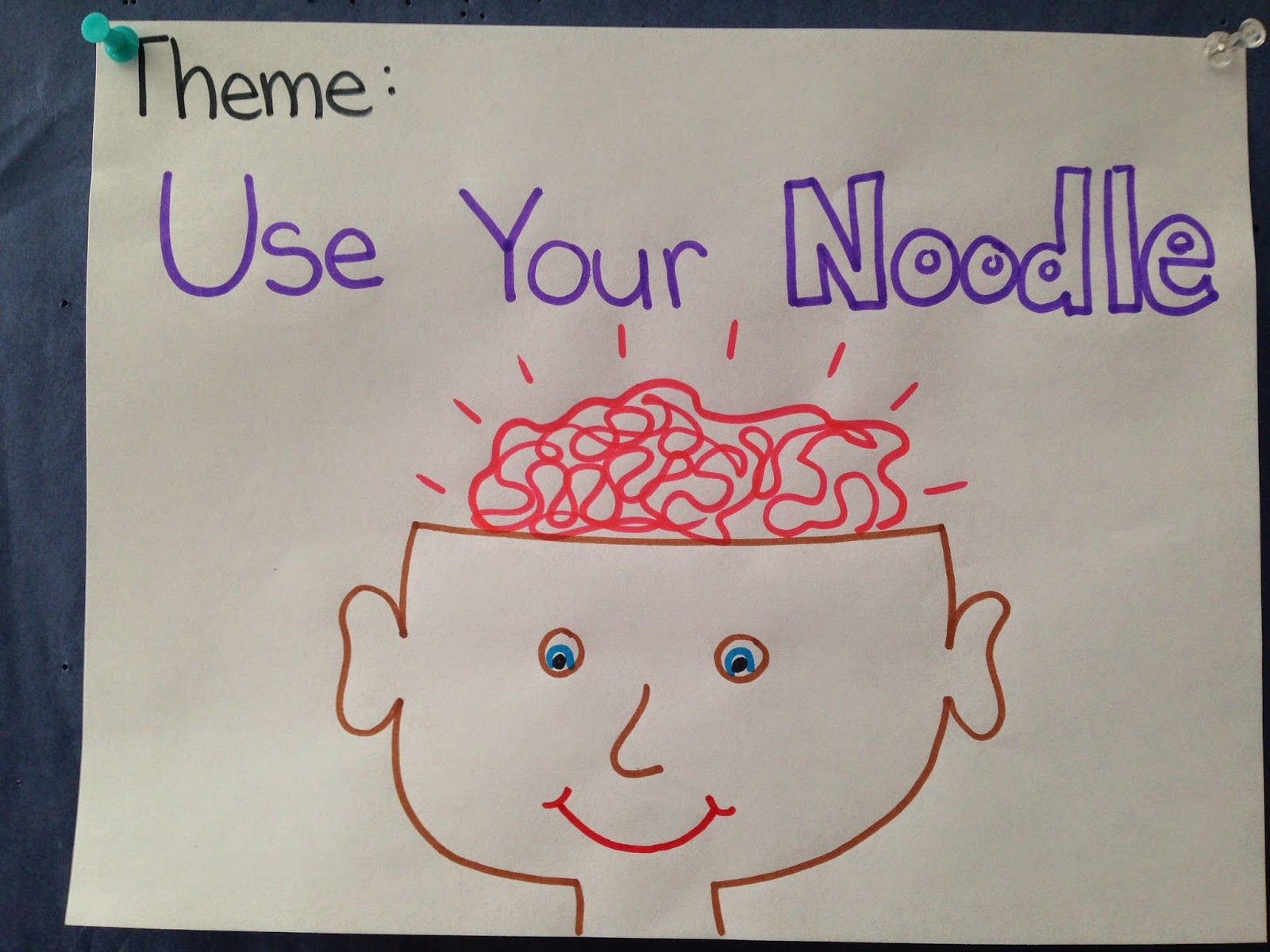 Keep Calm and Teach On: Use Your Noodle! (W, 20, Circle, Brown)