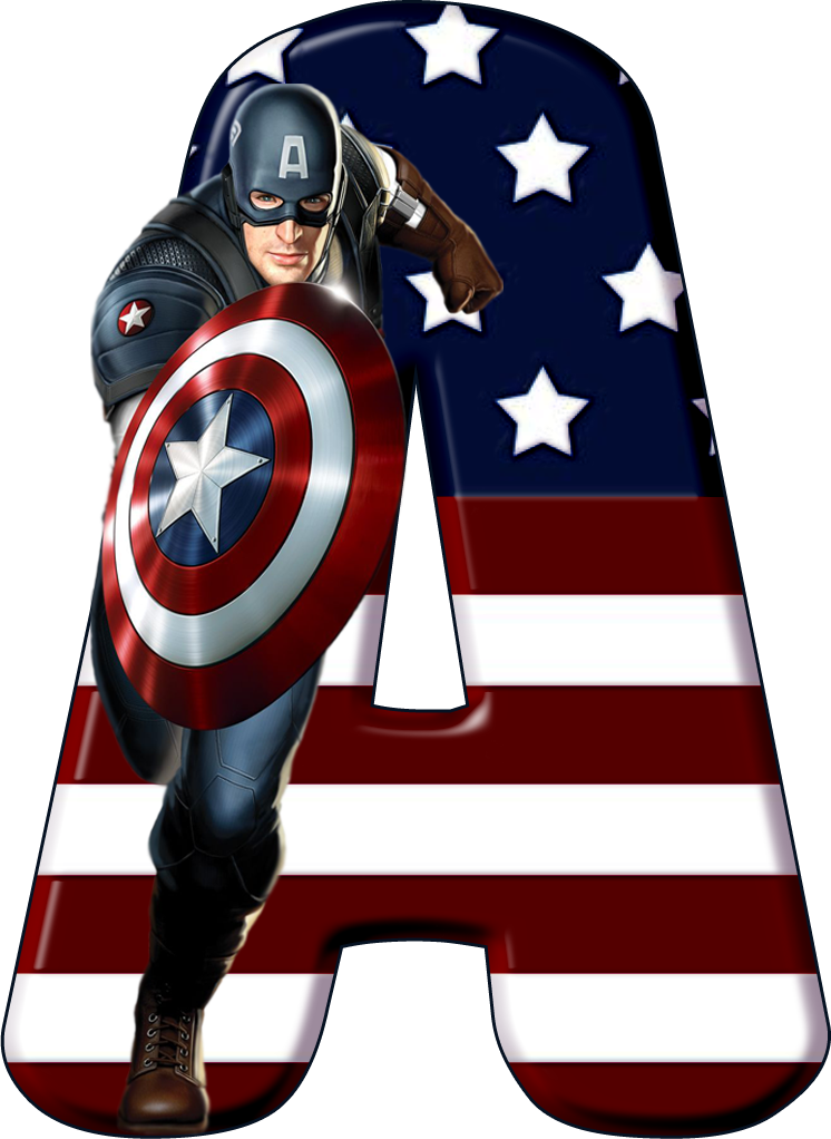 ShoppingAlfabetoDecorativo.: Alfabeto - Capitão America 5 - PNG ...