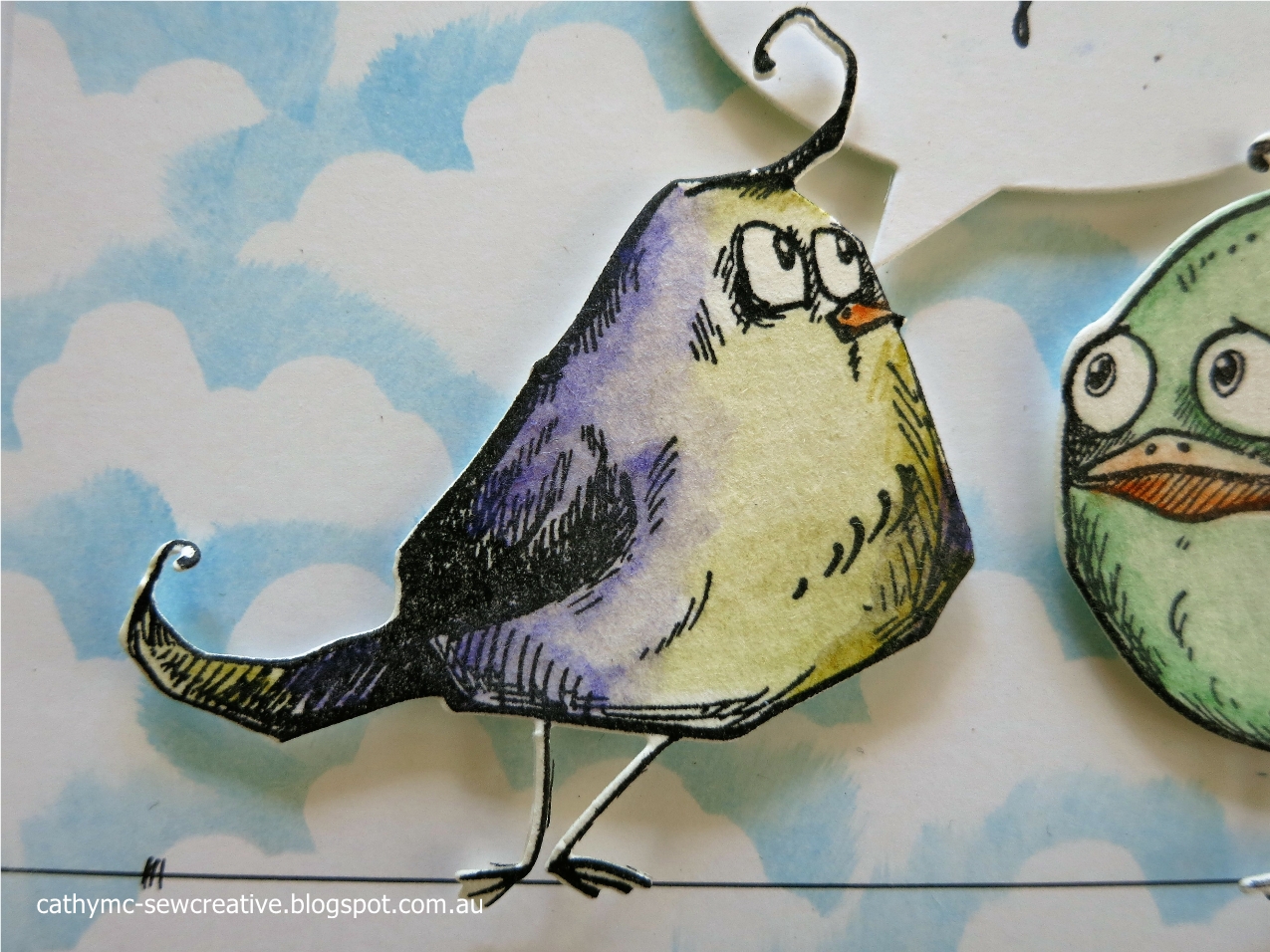 Sew Creative: Crazy Birds Watercolour Tutorial