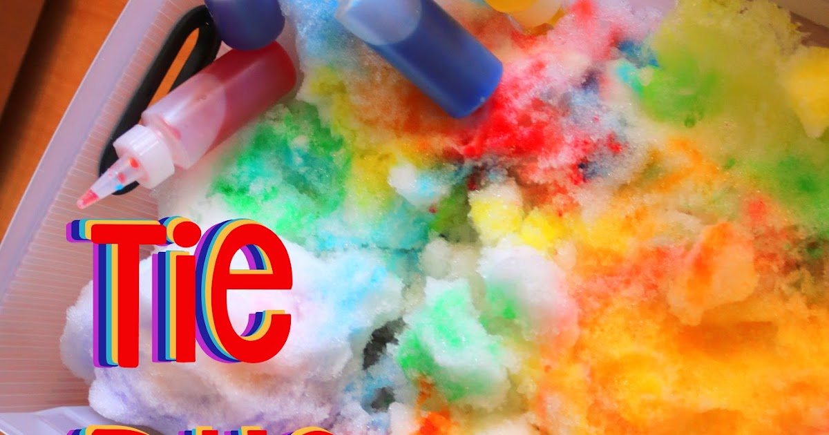 Here Comes The Fun: Tie Dye Snow Sensory Fun
