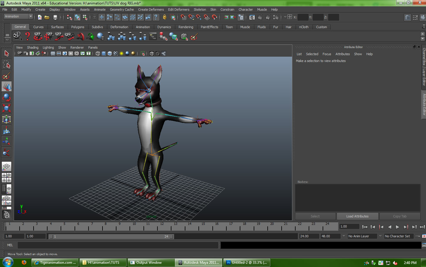 Phoenix Beta Animations: UV Dog Skeleton/Rigging