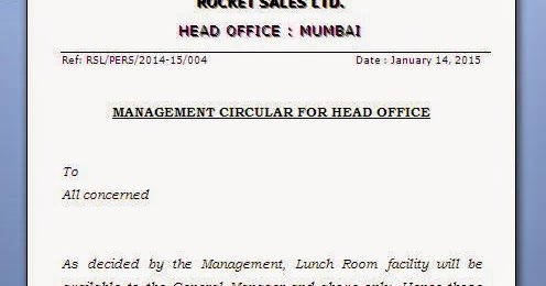Office Circular Template