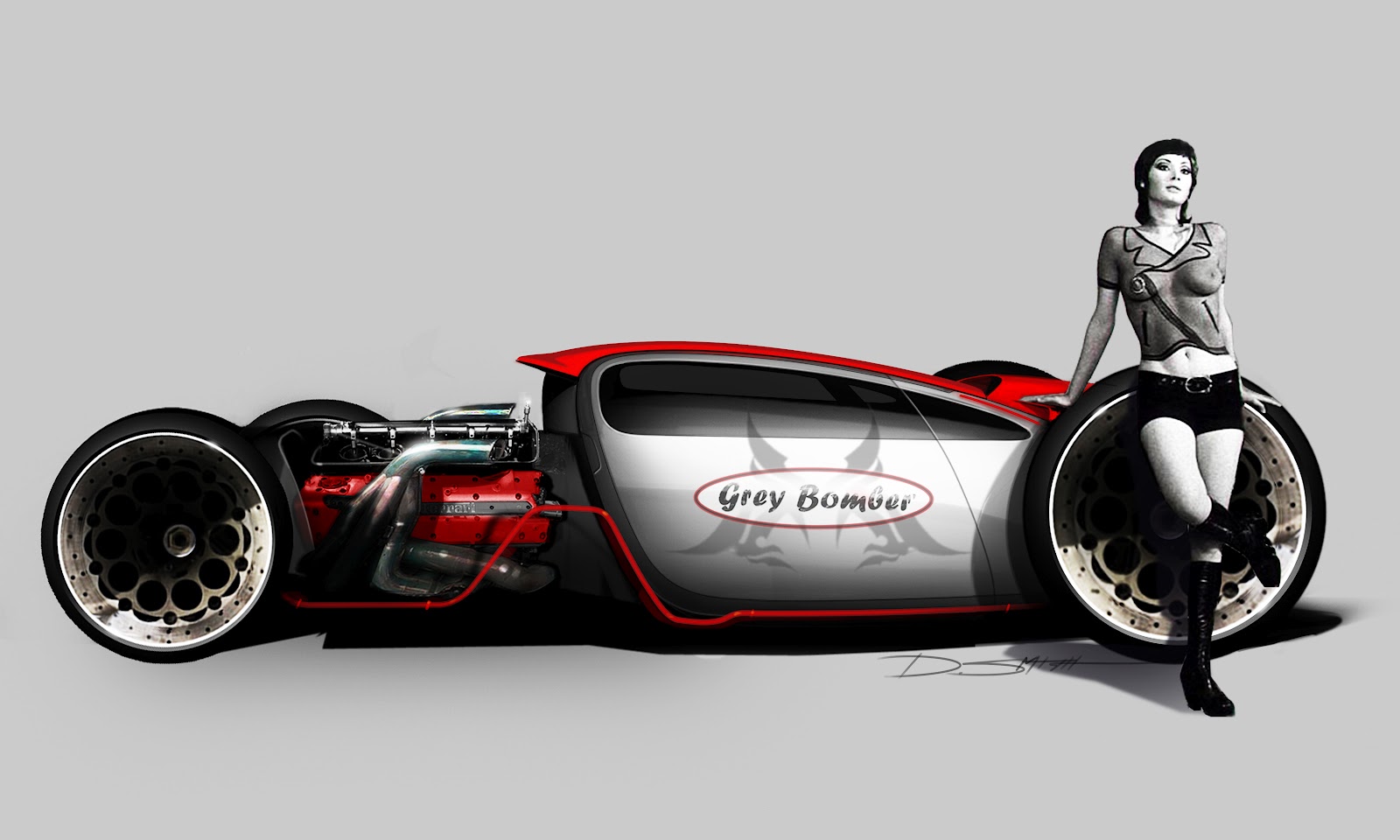 Hot Rod Futura: Grey Bomber in Color