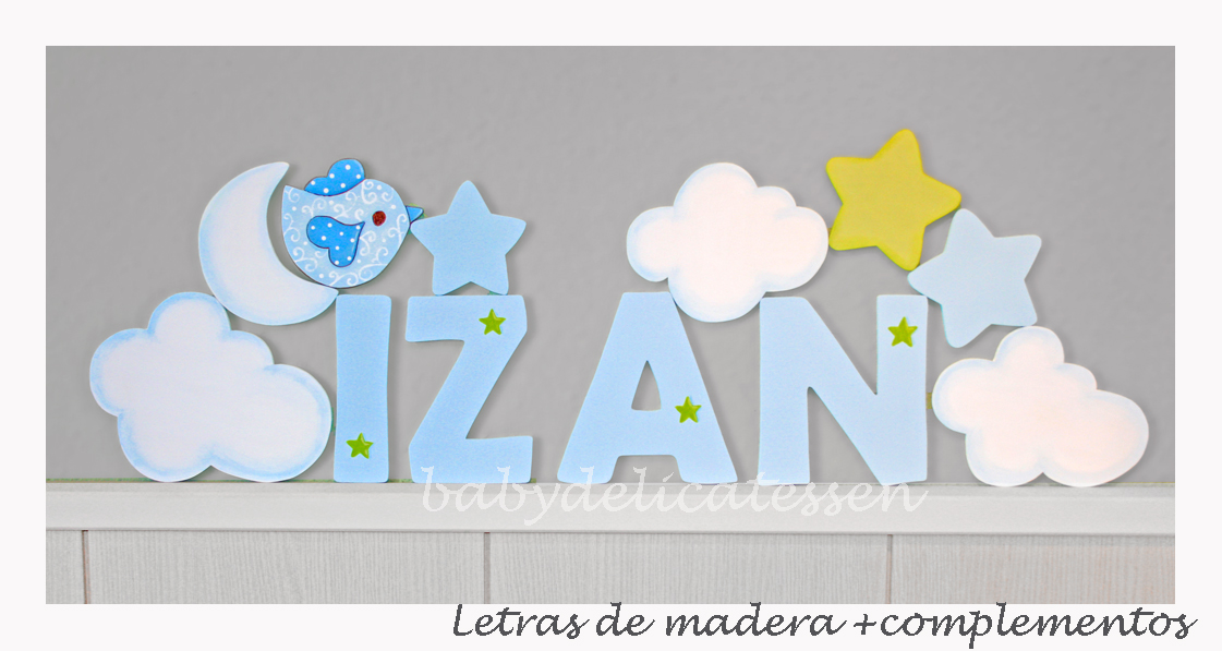 BABY DELICATESSEN LETRAS DE MADERA: IZAN