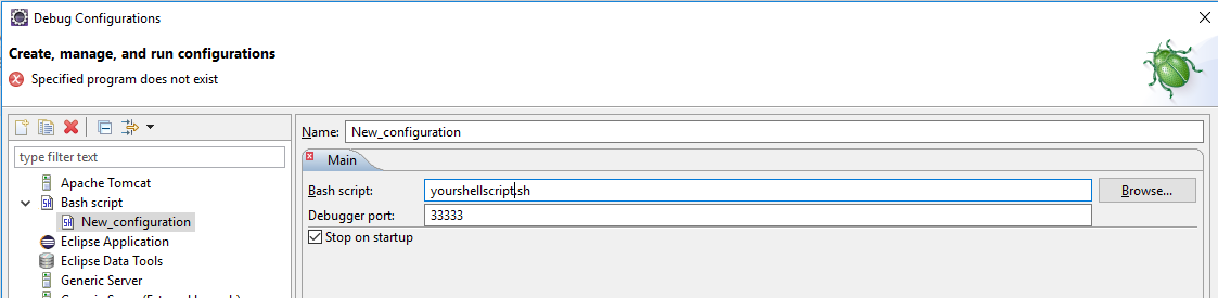 Run like Hell: Bash: enabling Eclipse for Bash Programming | Plugin basheclipse (debugging) part 2