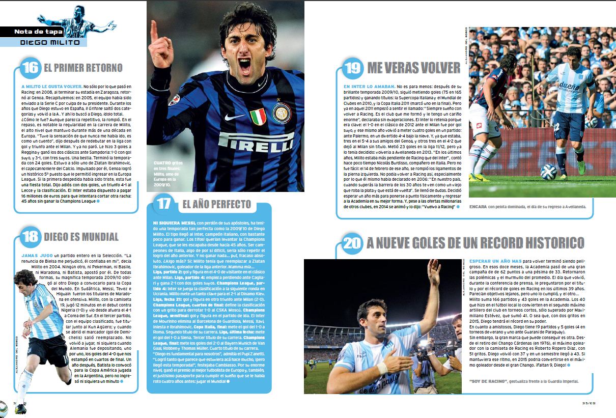 Derrota digna: Diego Milito - 22 historias del héroe de Avellaneda