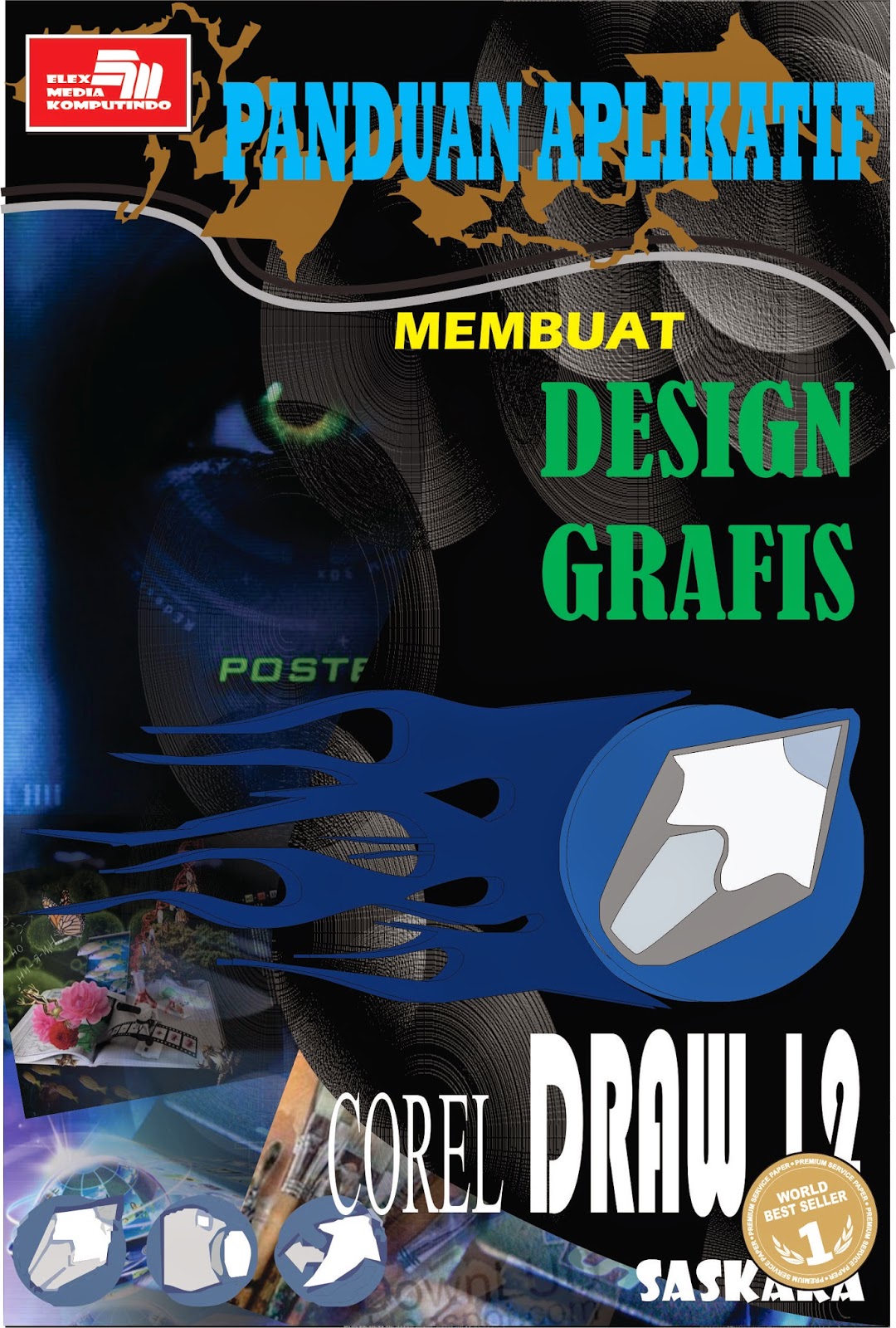 Contoh Cover Buku Panduan Aplikatif Membuat Design Grafis - CDR Share