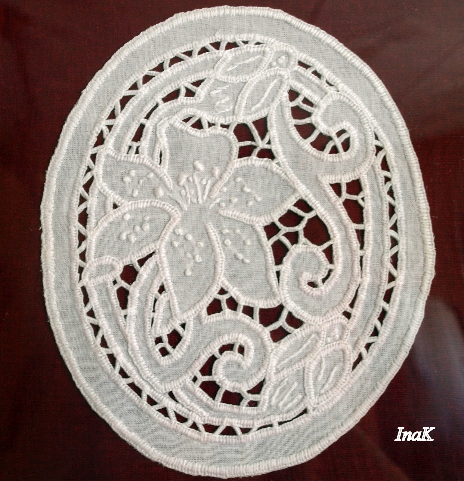 szydełkowe inspiracje ....i nie tylko: Haft richelieu