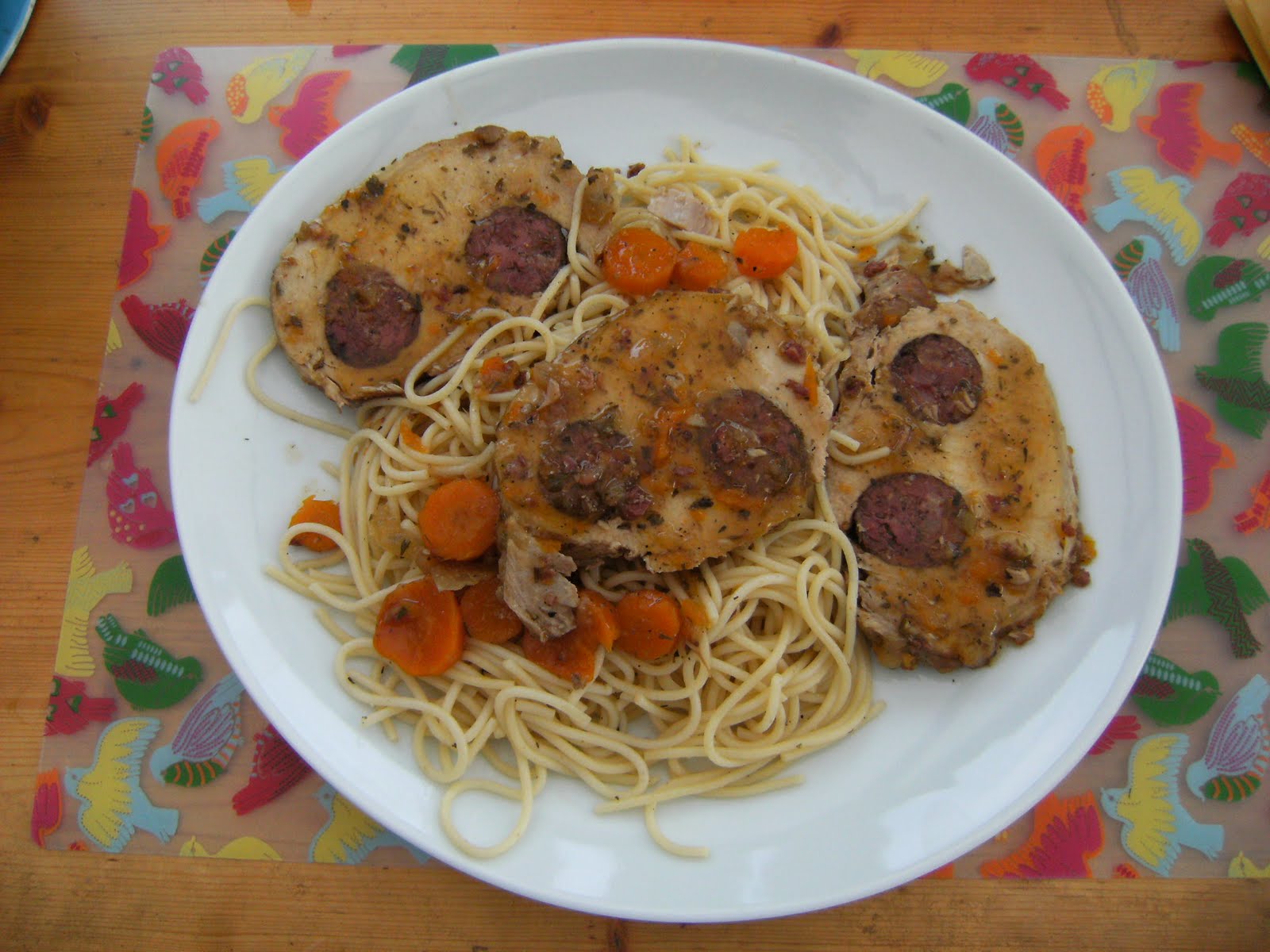 LES RECETTES CHOUETTES DE SISSI: ROTI DE PORC FARCI AU FIGATELLI