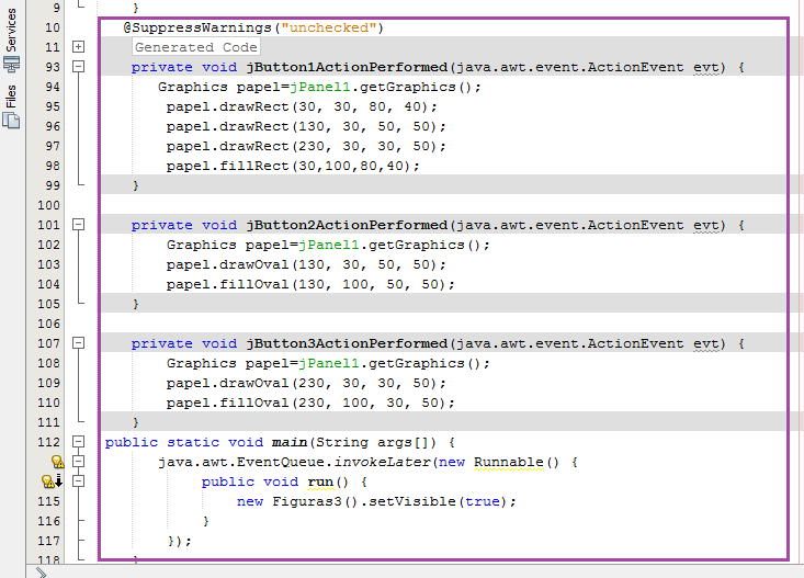 Graficacion.: Ejercicio NetBeans 4: Figuras Rellenas