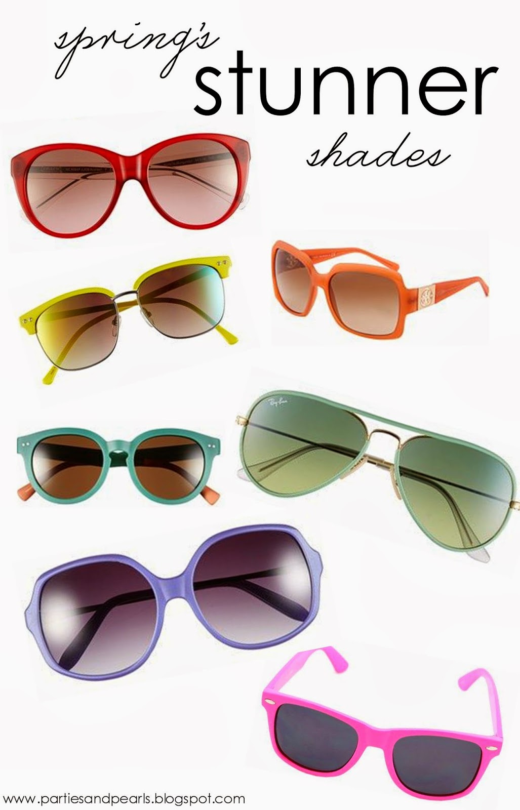 Parties and Pearls : Fashion Friday: Colored Sunglasses
