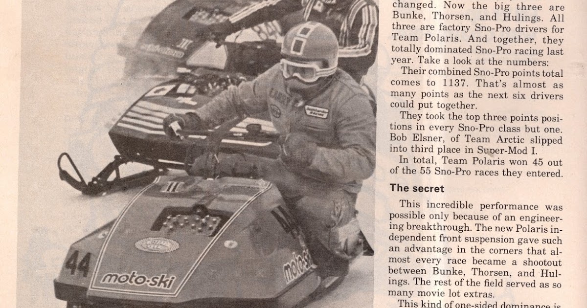 CLASSIC SNOWMOBILES OF THE PAST: PAGE 1, SNO-PRO 1978