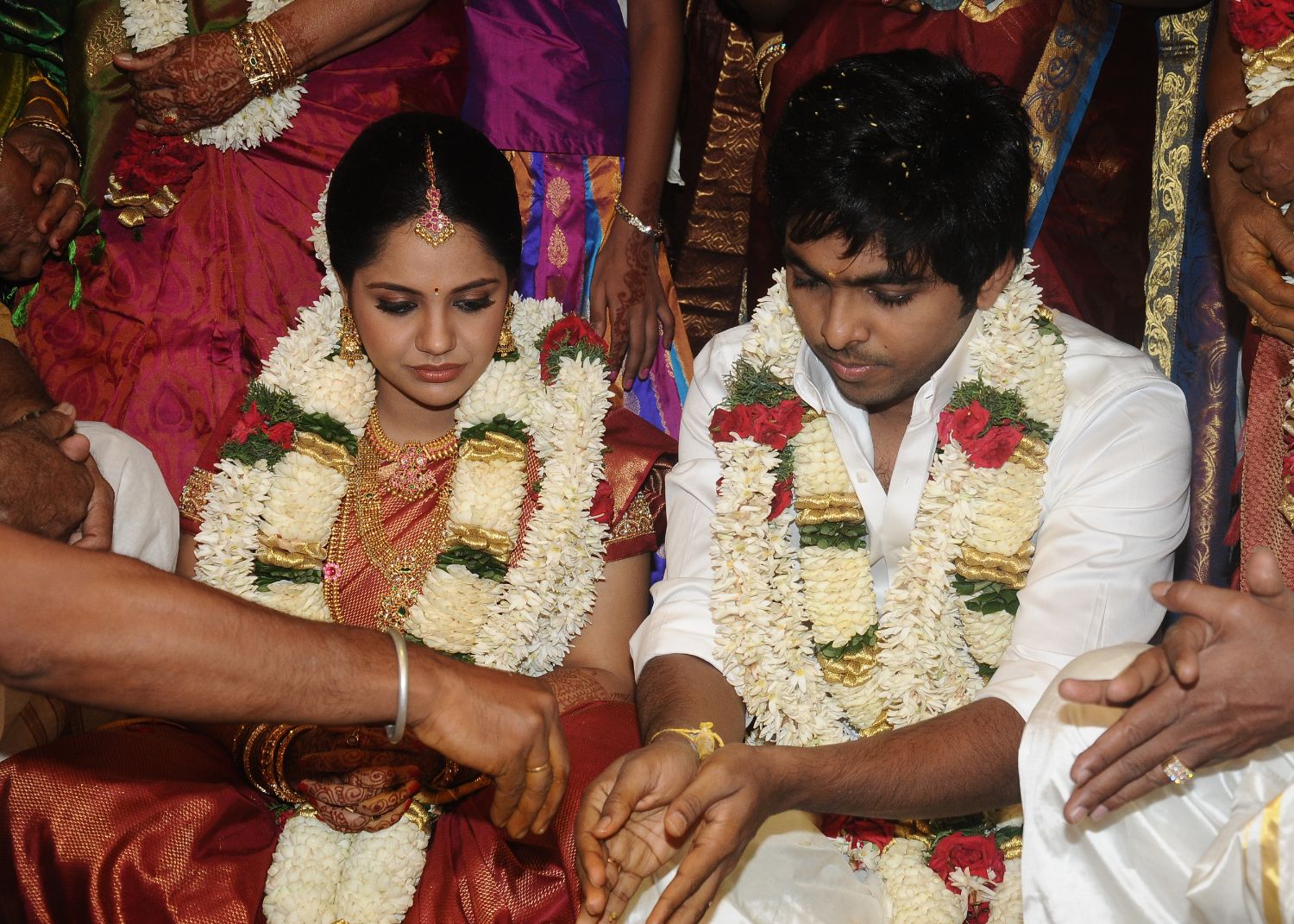 Music Composer G V Prakash & Singer Saindhavi Wedding Photos