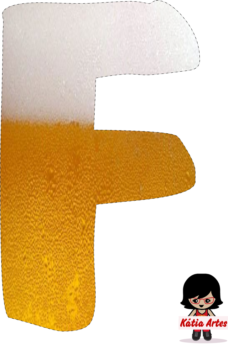 Alfabeto cerveza con espuma. - Oh my Alfabetos!