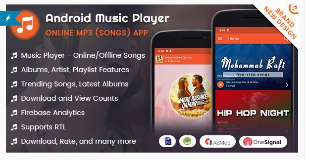 Source Code Android Music Player - Online MP3 (Songs) App Android ...