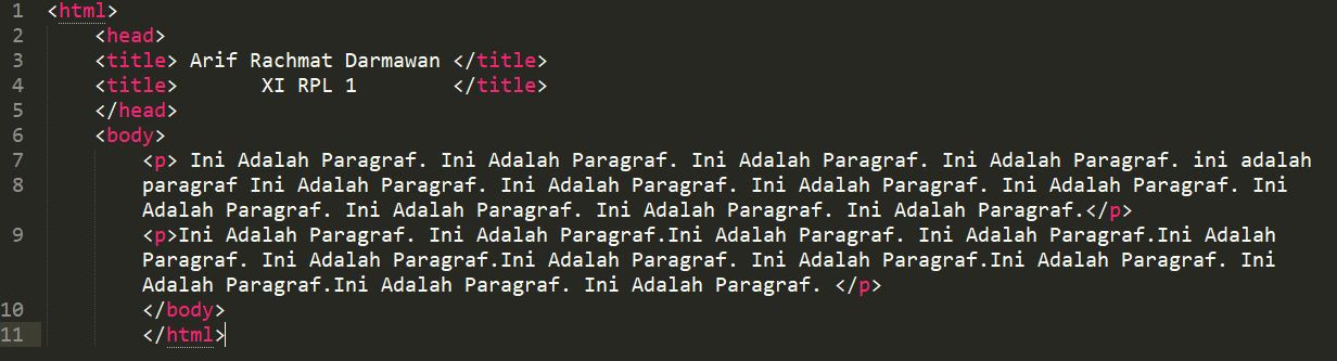 Contoh Kodingan Html