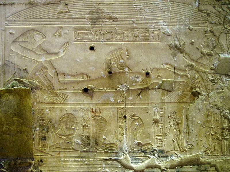 Imagenes de Egipto: Isis y Osiris, templo de Seti I, Abydos.