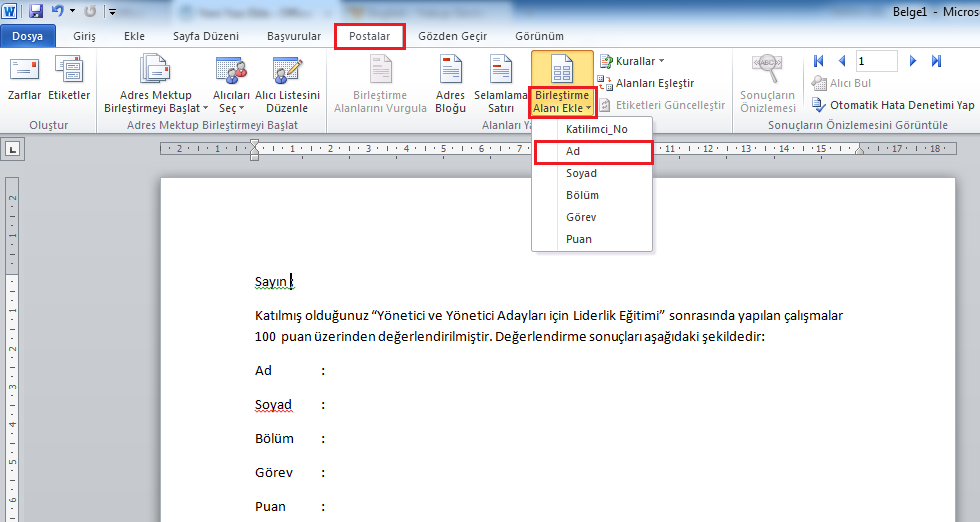 WORD KULLANIMI: MİCROSOFT WORD SEKMELERİ