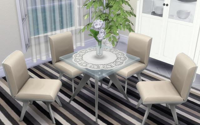 Corporation "SimsStroy": The Sims 4. Tablecloth round set 04.