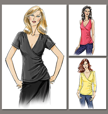 Get My Stitch On: Vogue 8390 Knit wrap top