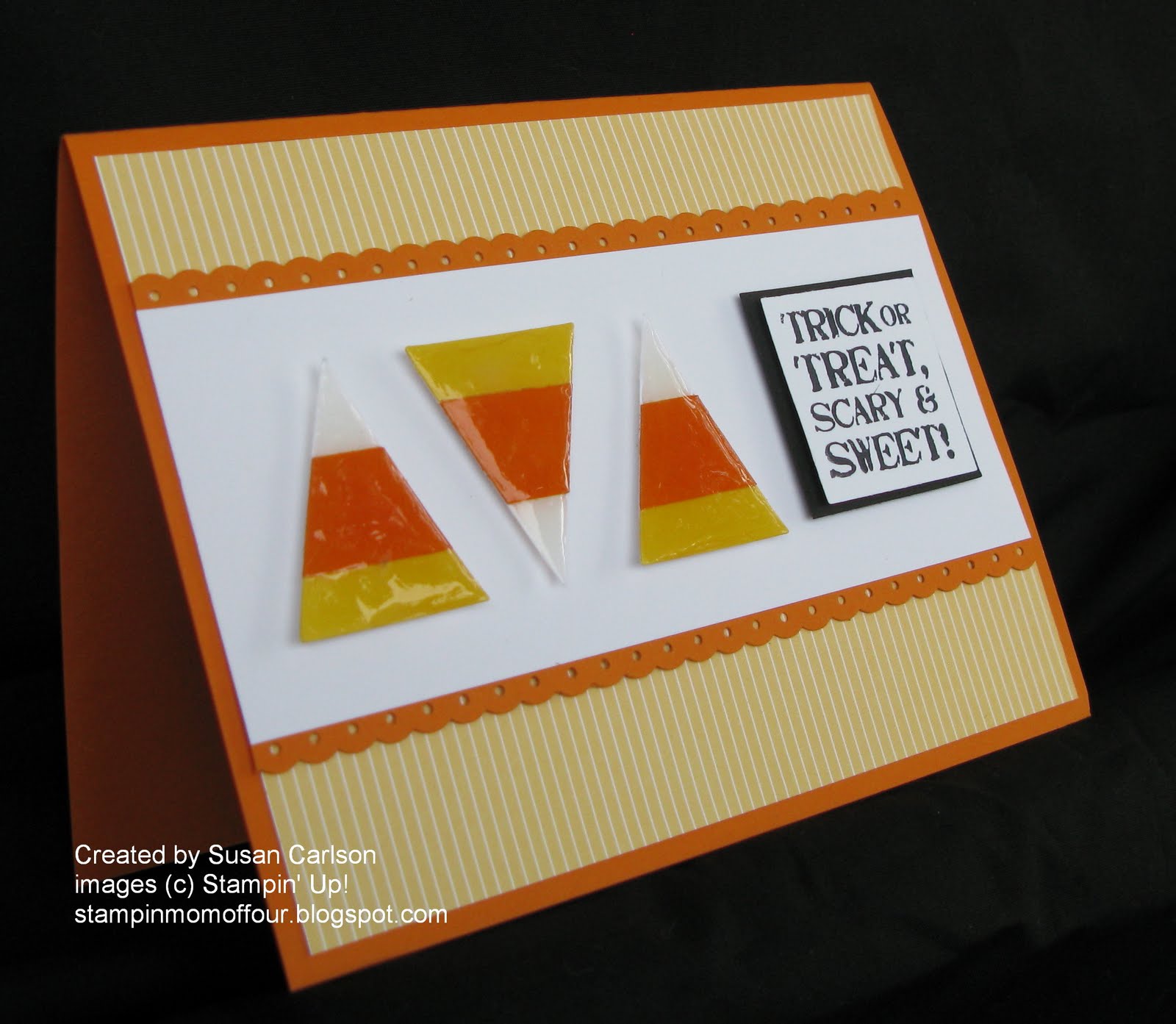 Stampin' Mom of Four: Candy Corn Card - and a Challenge