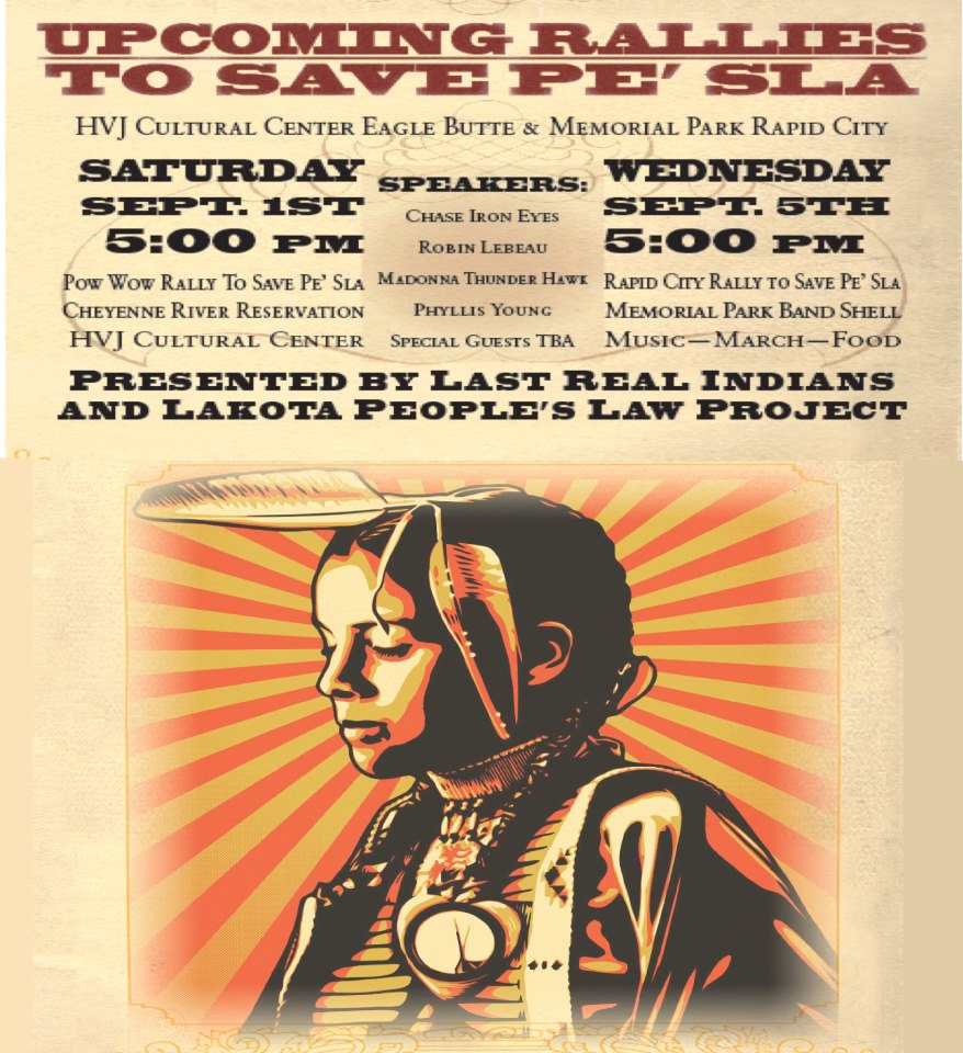 CENSORED NEWS: Lakotas to celebrate purchase of Pe' Sla Sept. 5, 2012