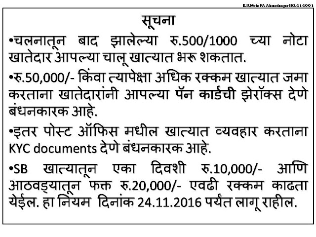 Customer Exchange slip & Notice Bord information For Post Office in ...