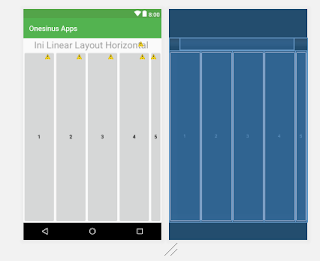 Android Studio Layout Linear Horizontal Example