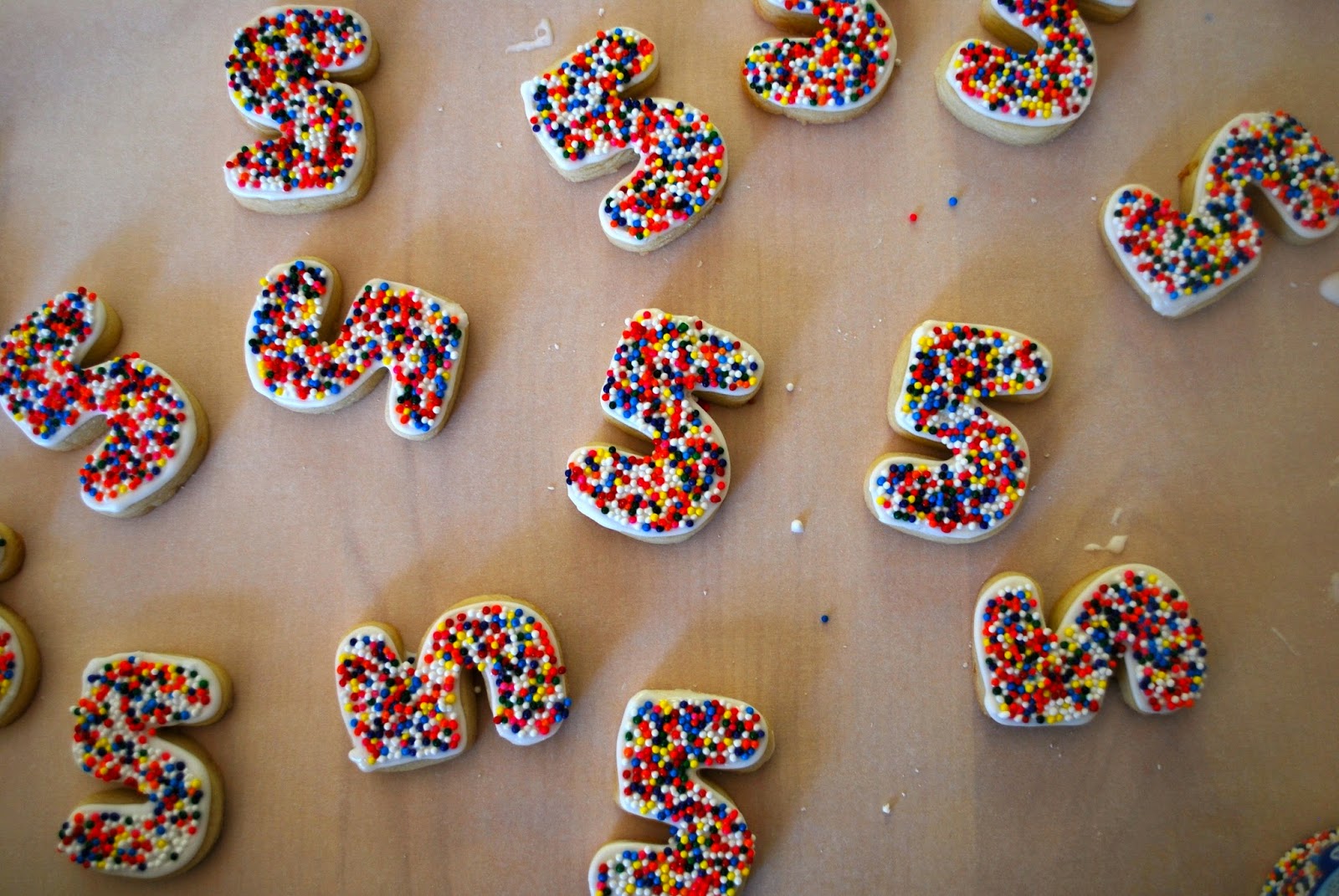 Reinventing Nadine: Rainbow 5th Birthday Cookie