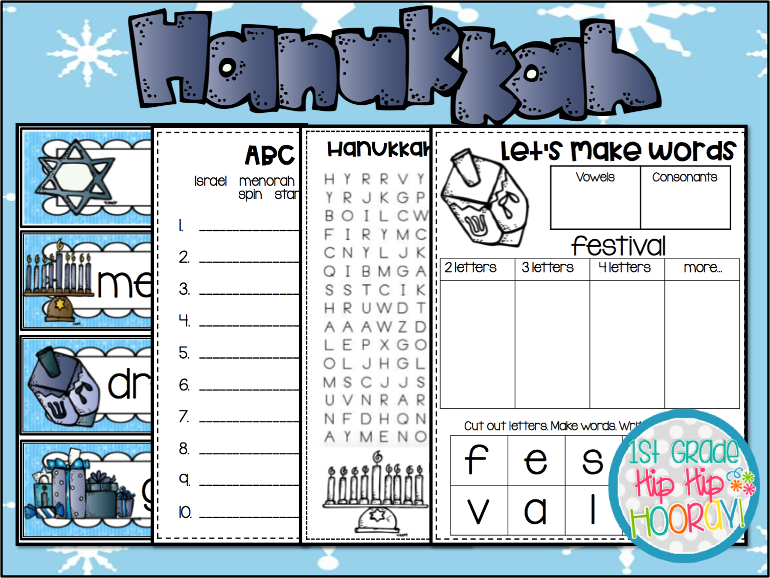 1st Grade Hip Hip Hooray!: Hanukkah...Festival of Lights!