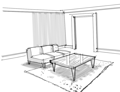 Interior Design Rendering: How to represent textures