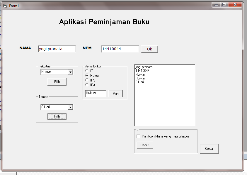 Cara Membuat Aplikasi Peminjaman Buku Menggunakan Visual Basic 6.0