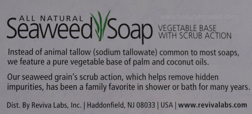 Review: Reviva Labs All Natural Seaweed Soap - Beauty by Miss L