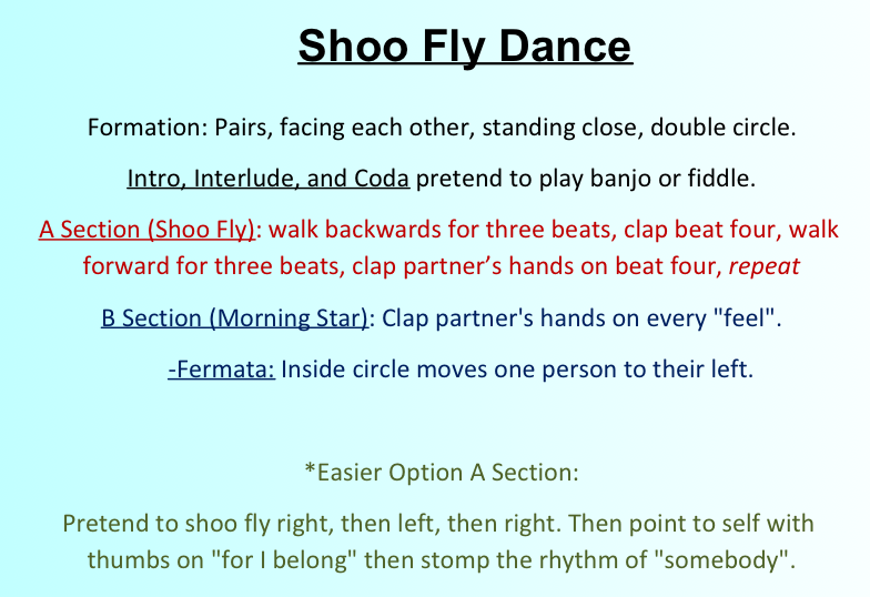 Dothan Brook School Music!: Shoo Fly Dance Grade 2