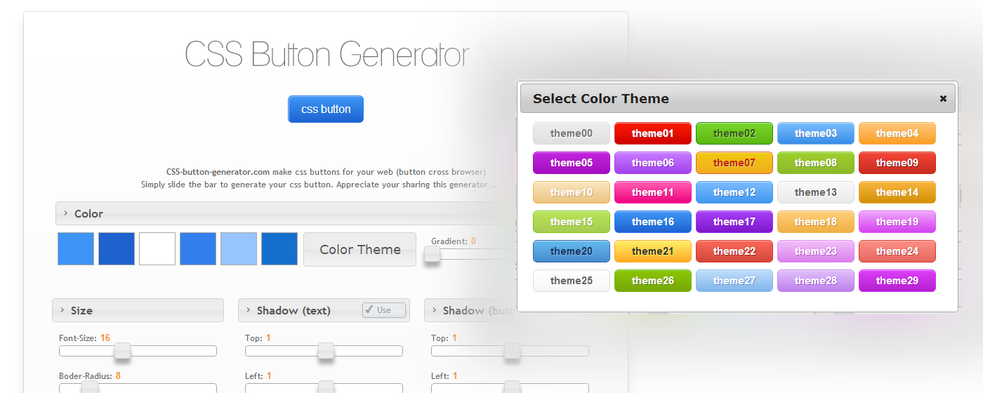 wah-tech 嘩技: css button generator 按鈕產生器