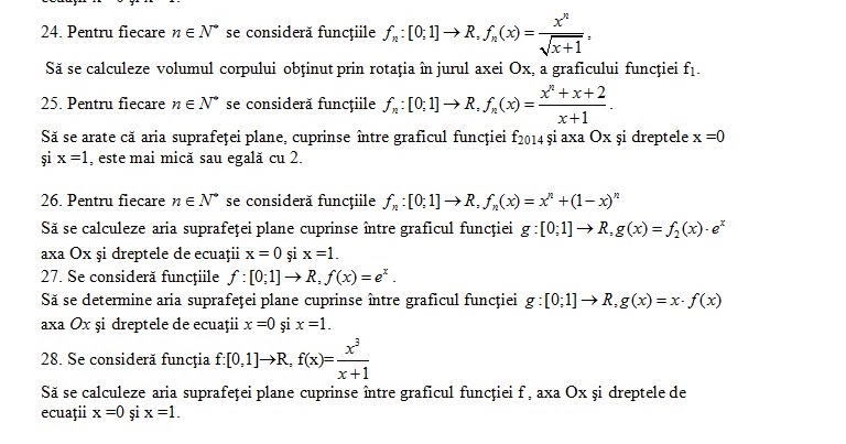 Matematica vieții în toată splendoarea ei: INTEGRALA DEFINITA-ARIE_VOLUM