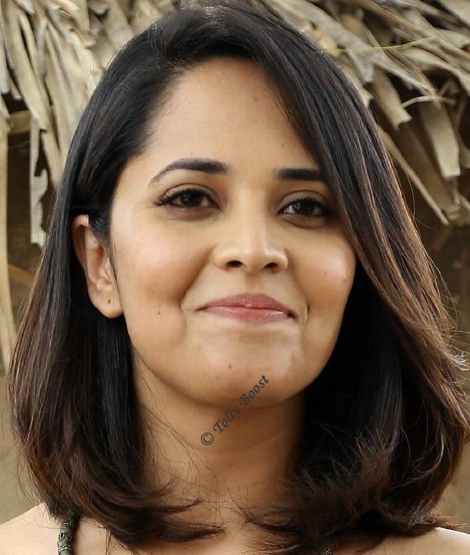 Gorgeous Indian goddess Actress Anasuya Beautiful Long Hair Face Closeup