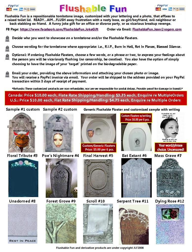 'FLUSHABLE FUN' a wickedly funny joke gift turns toilet into grave for ...
