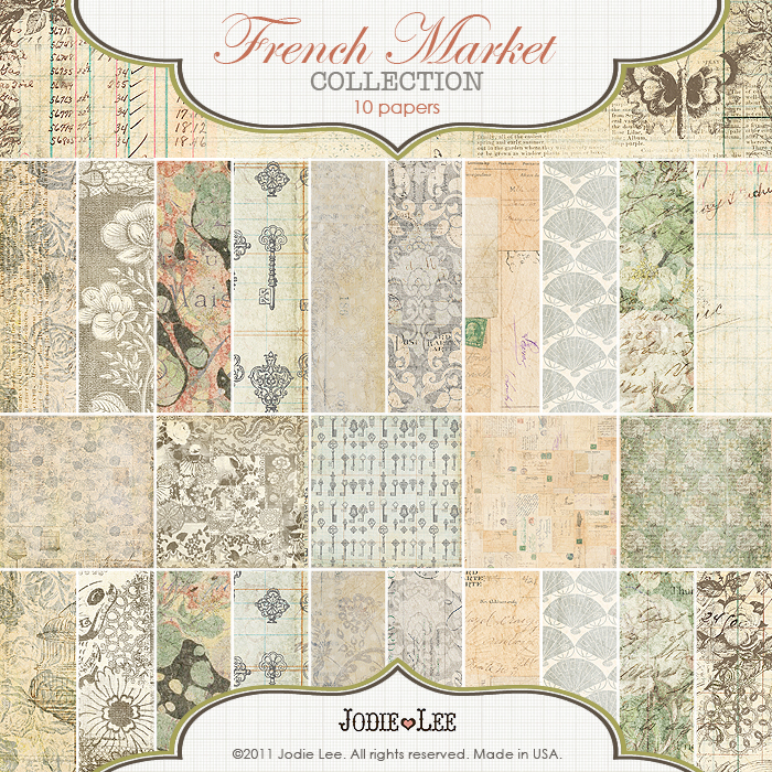 French Scrapbook Background