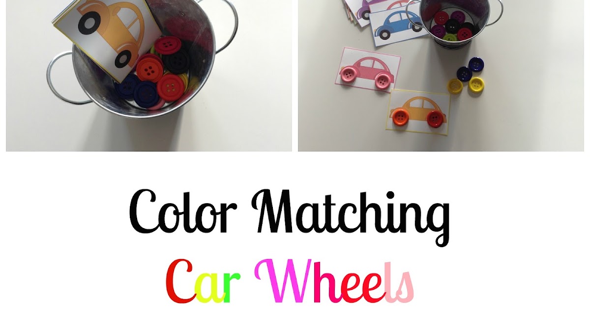 TeacherMomPlus3: Color Matching Car Wheel Printable